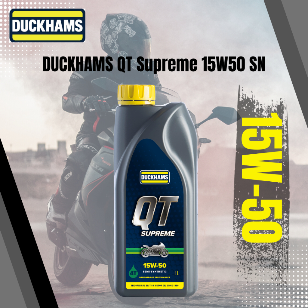 Motor Engine Oil Duckhams QT Supreme 15W50 SN Minyak Hitam Motor Semi ...