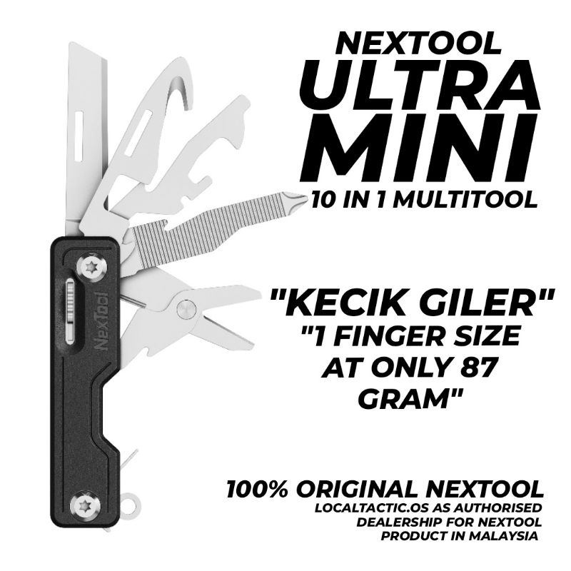 NEXTOOL ULTRA MINI - 10 IN 1 MULTITOOL MULTIFUNCTIONAL EDC COMPACT SIZE ...