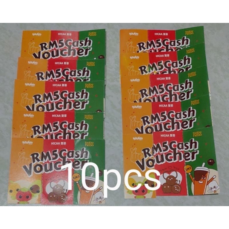 Hicca Cash Voucher RM5 （10 pcs) | Shopee Malaysia