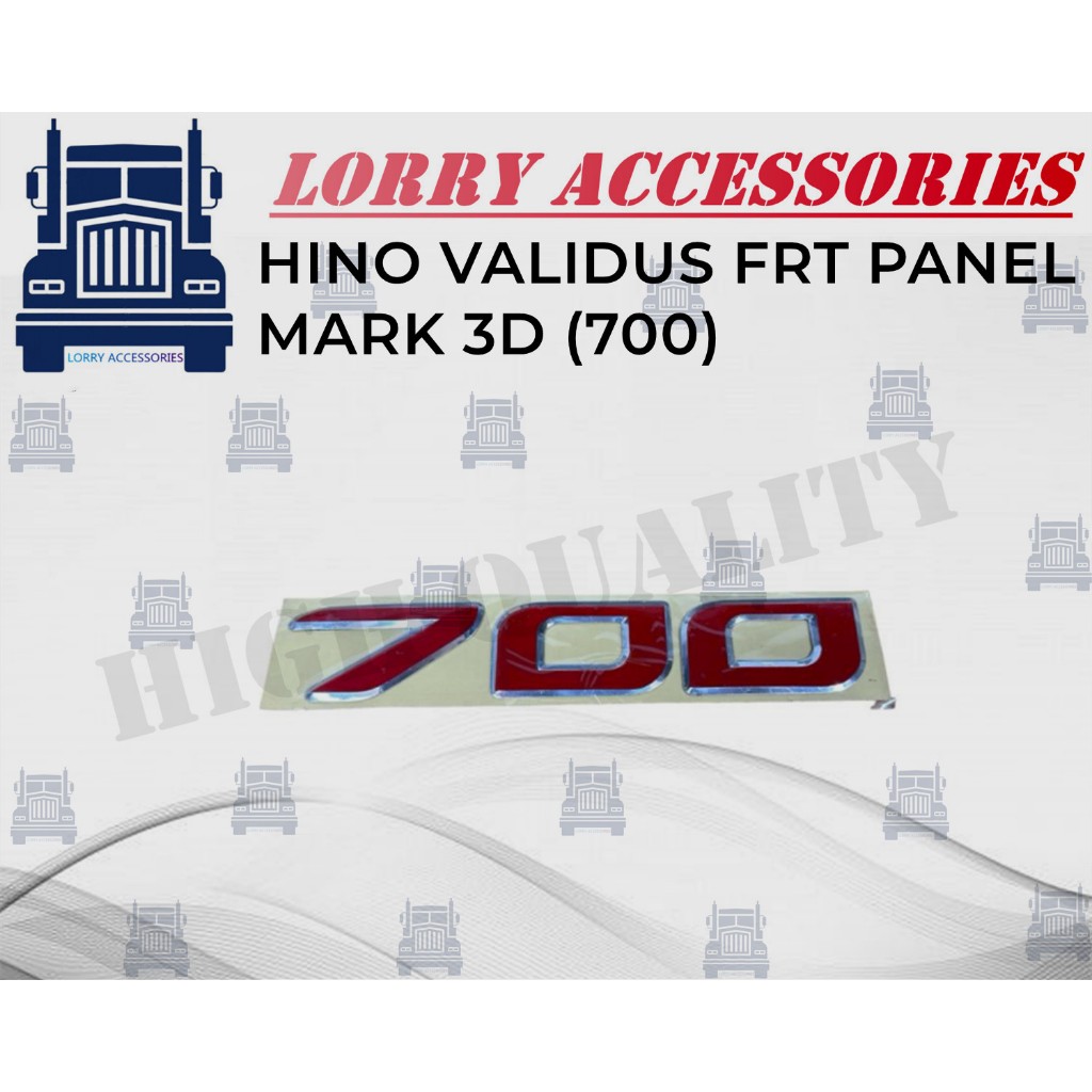 HINO VALIDUS FRT PANEL MARK 3D (700) | Shopee Malaysia