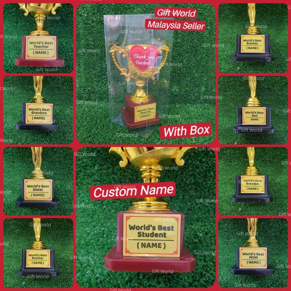 [CUSTOM NAME ] CLASSIC TROPHY WITH OWN WORDING ** MALAYSIA READY STOCK ...