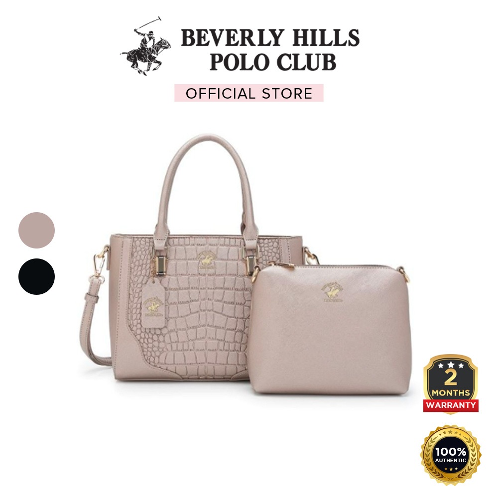 Beverly Hills Polo Club Ladies' Hillary Satchel Handbag 2-in-1 Bundle ...