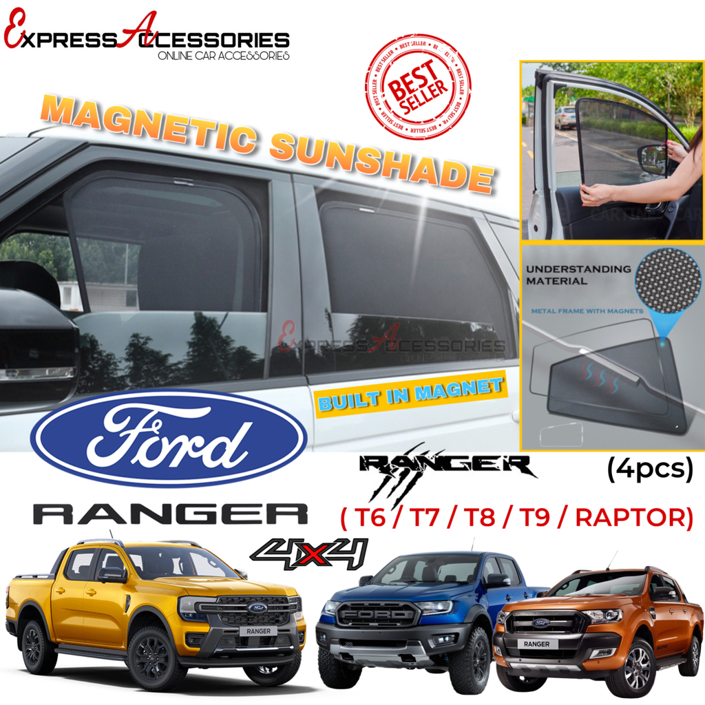 Ford Ranger T6 T7 T8 T9 Magnetic Sunshade Car Window Magnet Sun Shade ...