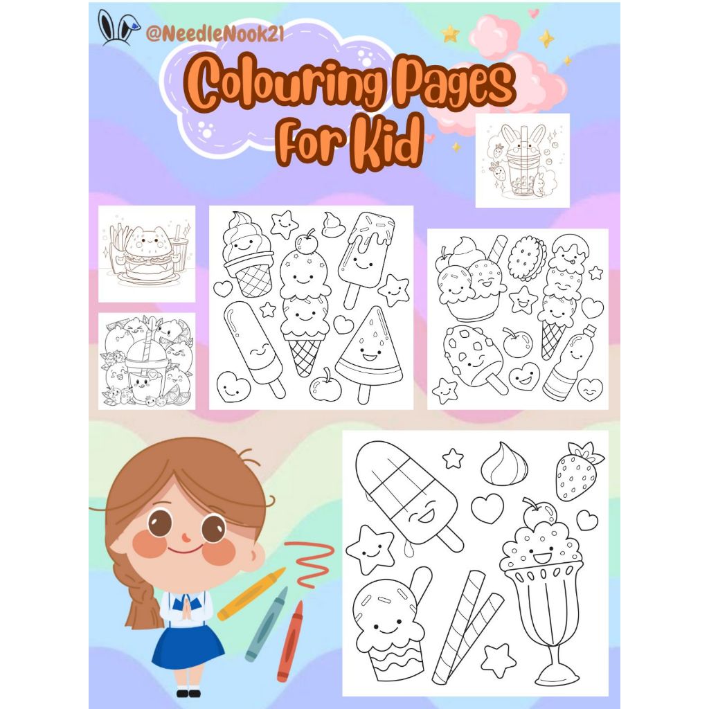 [PDF] [70 PAGES] Snack Time, Printable Coloring Pages For Kids Adults ...