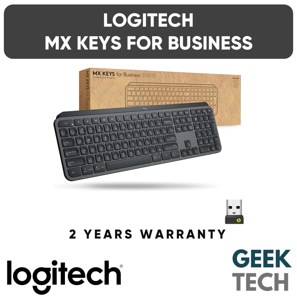 LOGITECH MX Keys For Business Wireless Smart Illuminated Keyboard - Quiet Perfect-Stroke Keys ...