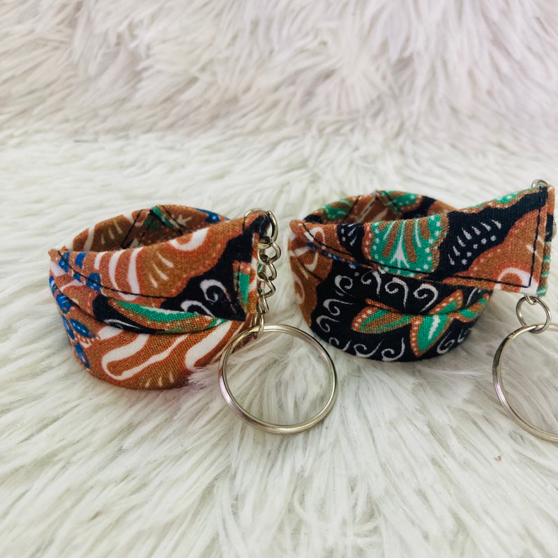 (READY STOK) 1pcs keychain tengkolok batik/ kraft batik / doorgift ...