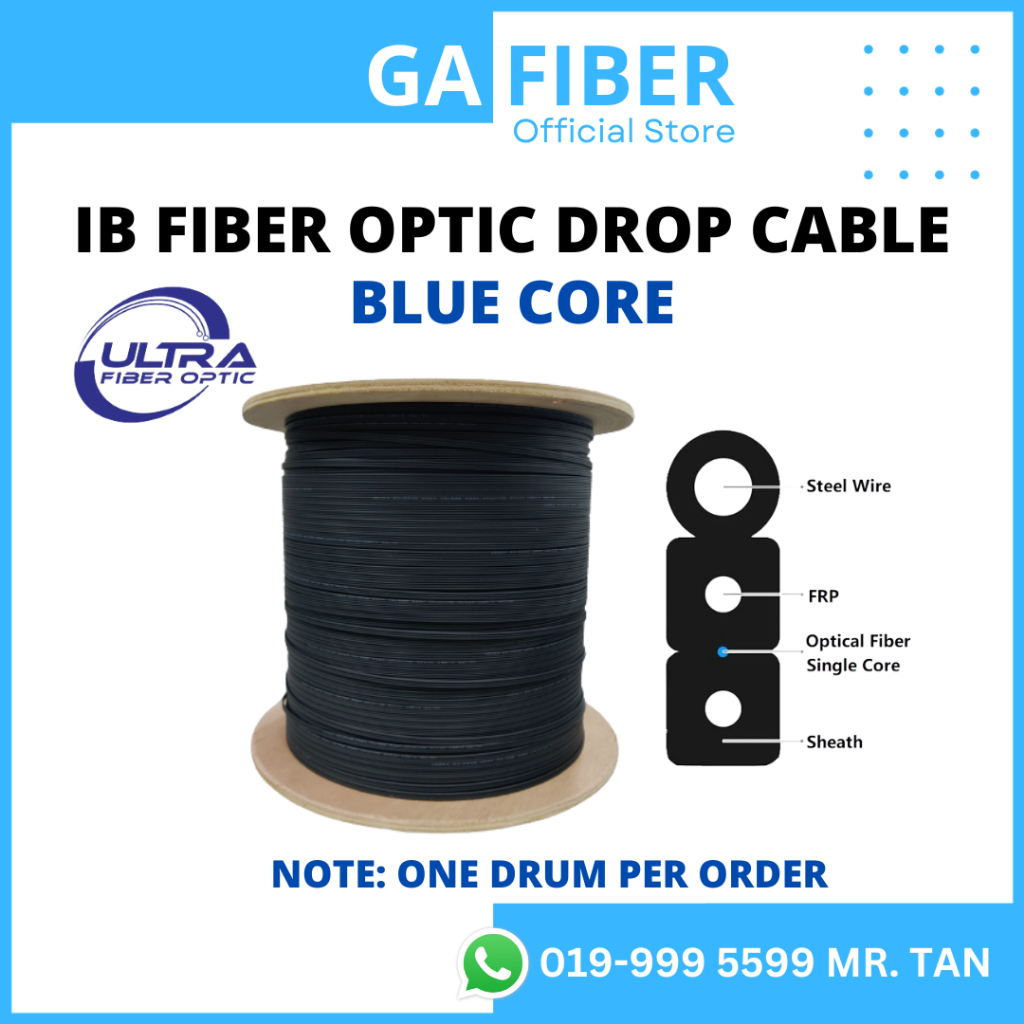 TM SPEC Outdoor Fiber Optic Drop Cable With IB 1Core - 1KM | Shopee ...