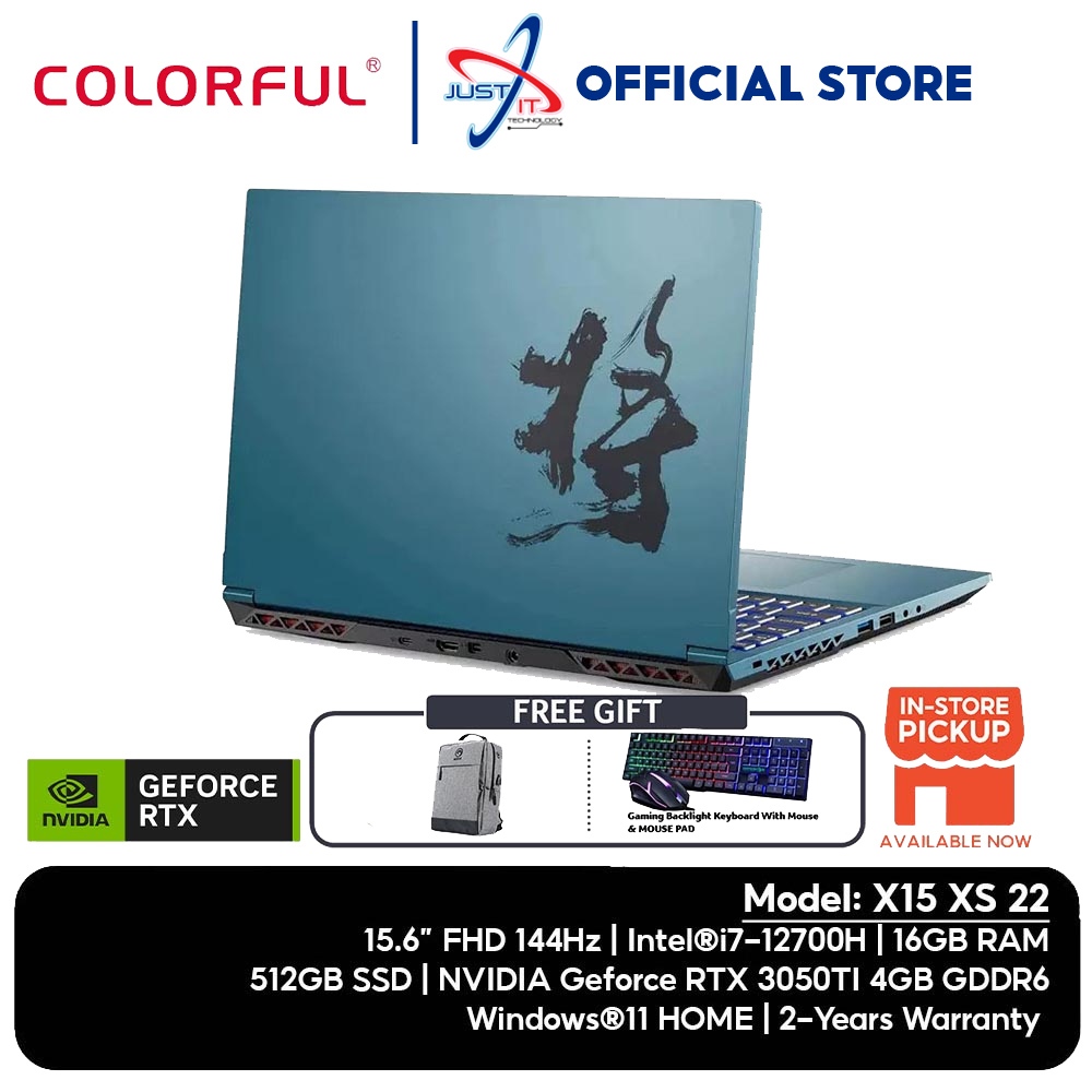 Colorful X15-XS 22 Gaming Laptop - Blue (I7-12700H/16GD4/512SSD ...