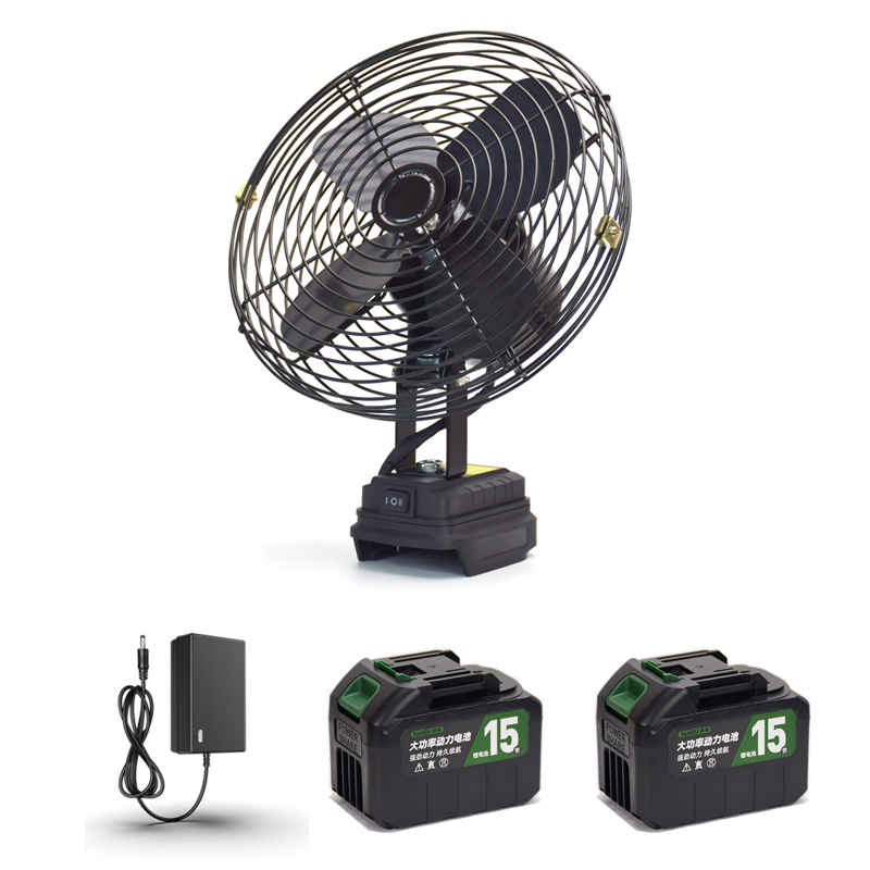 TANZU Portable High-Power Lithium Battery Fan With 2 Level Adjustable ...