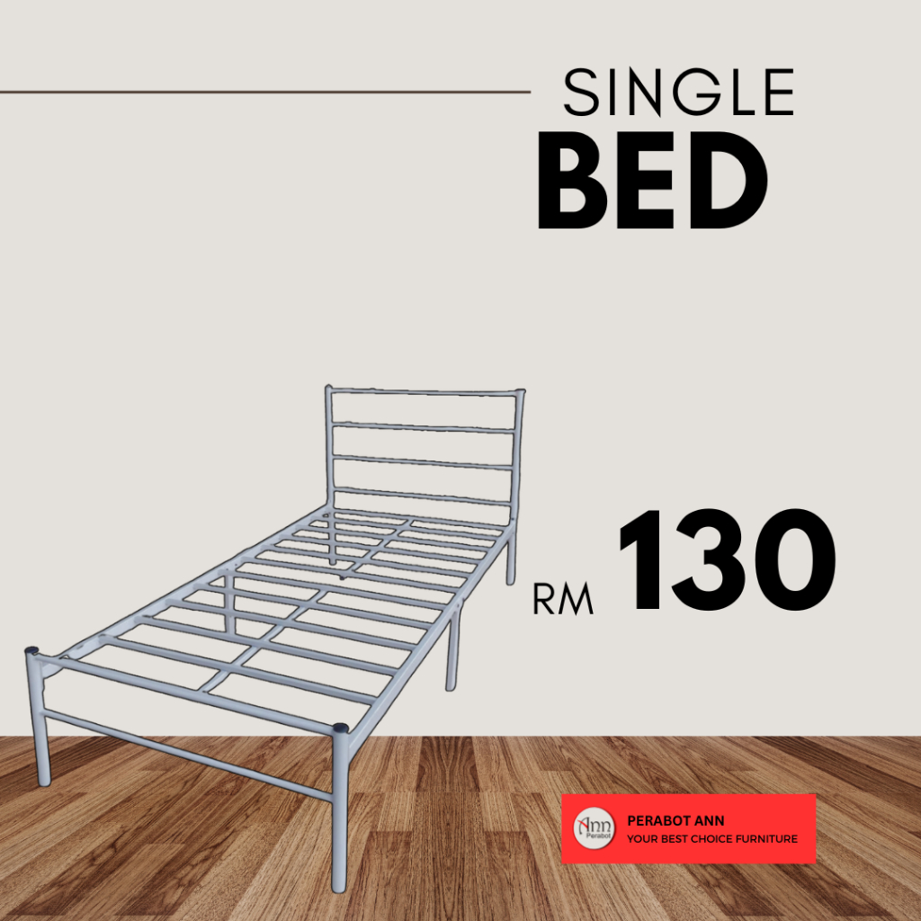 (PERABOT ANN) SINGLE BED / METAL SINGLE BED / KATIL BUJANG / KATIL BESI ...