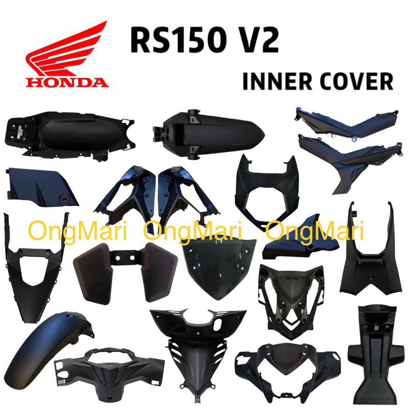 Honda RS150 V2 RSV2 K56 Inner Cover Full Set/ Kaver Hitam Handle Rear inner Meter Horn Tank ...