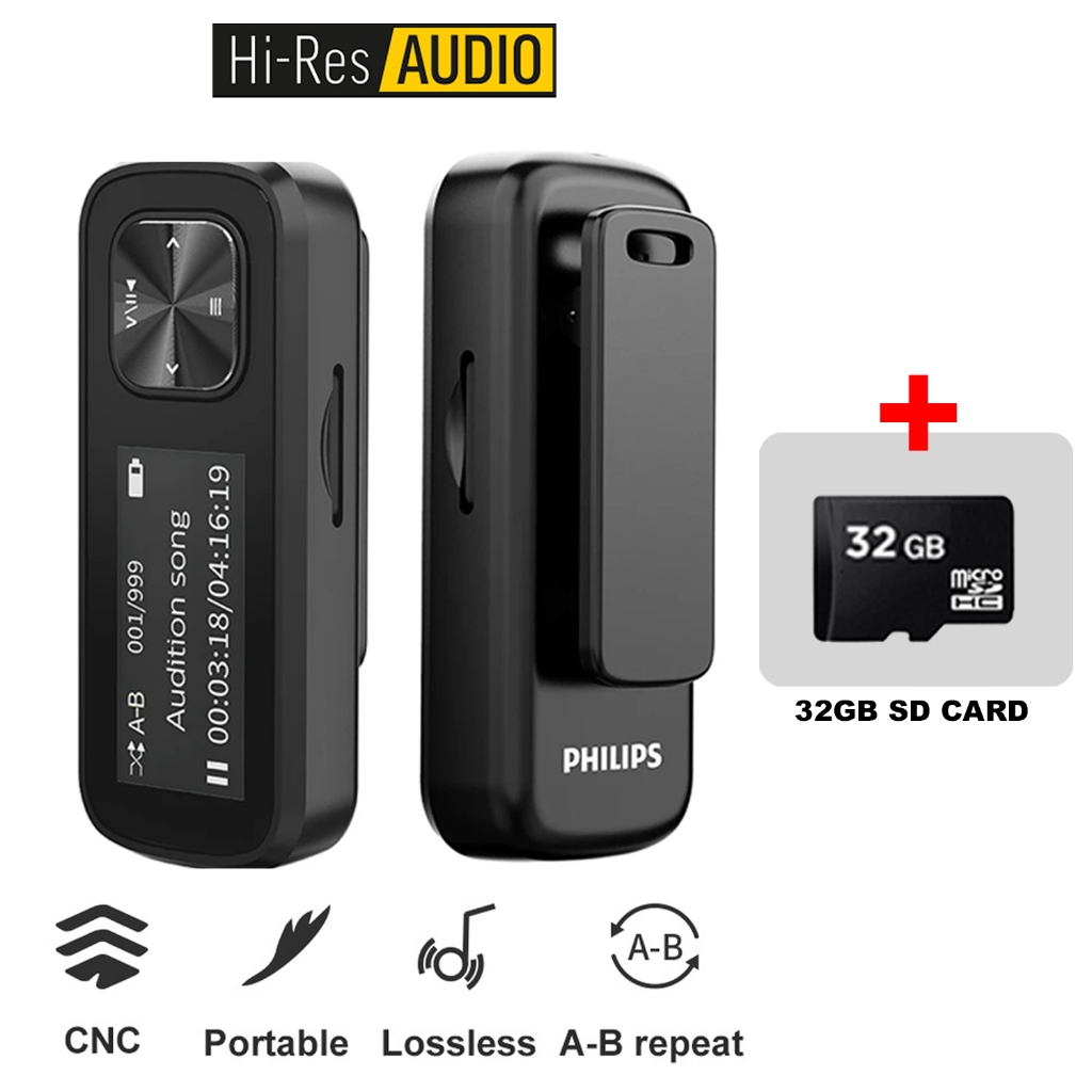 Philips MP3 Music Player SA1102 Sport Design Portable Mini Mp3 Audio ...