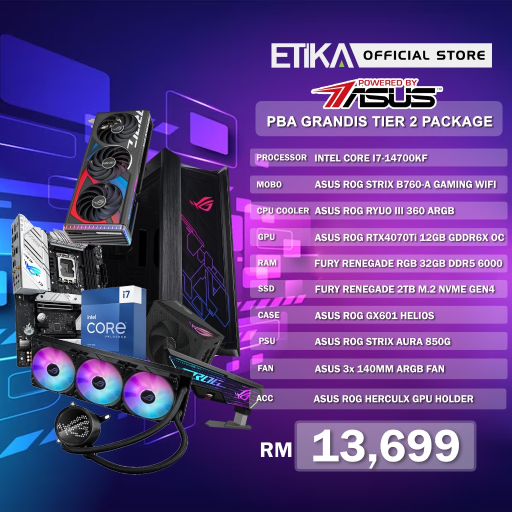 Etika Pba Grandis Tier 2 Desktop Pc Package Powered By Asus High Quality And Performance