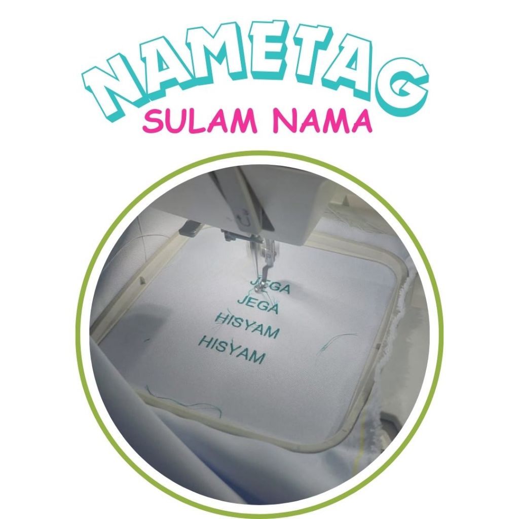 NAMETAG NAMA SEKOLAH SULAM SIAP DALAM MASA SINGKAT CUSTOMATE | Shopee ...