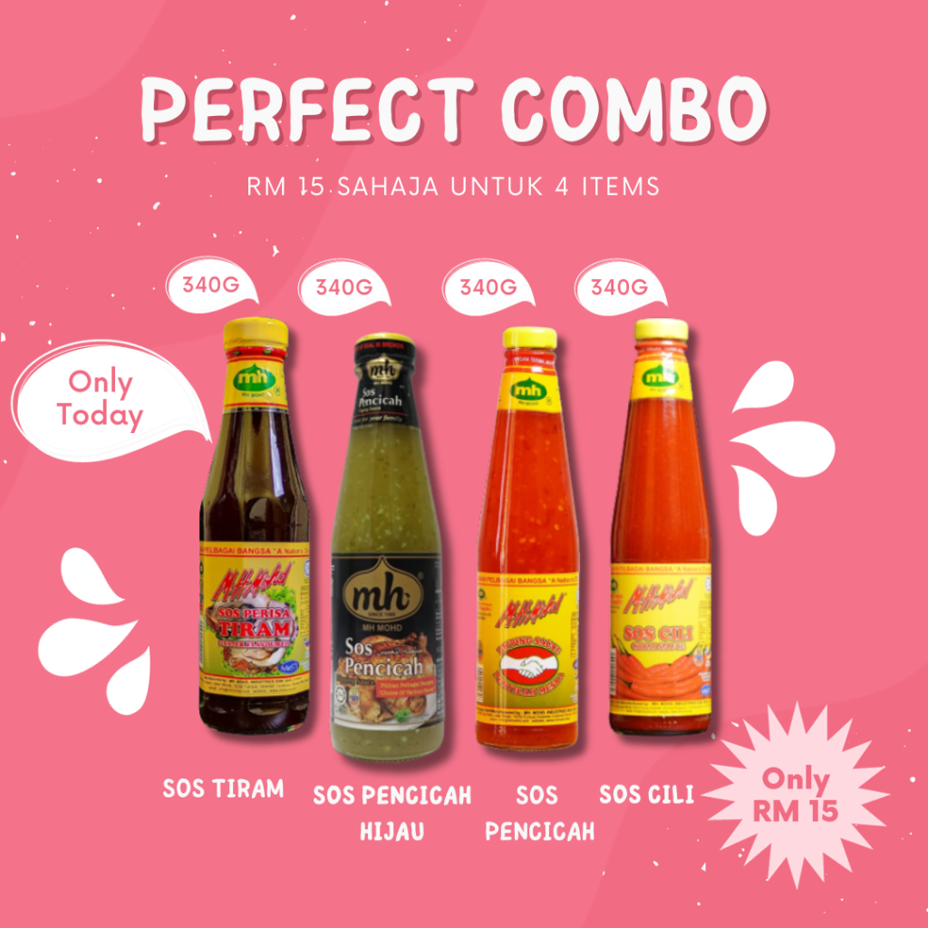 COMBO 3 (SOS TIRAM, SOS PENCICAH HIJAU, SOS PENCICAH, SOS CILI) | Shopee Malaysia