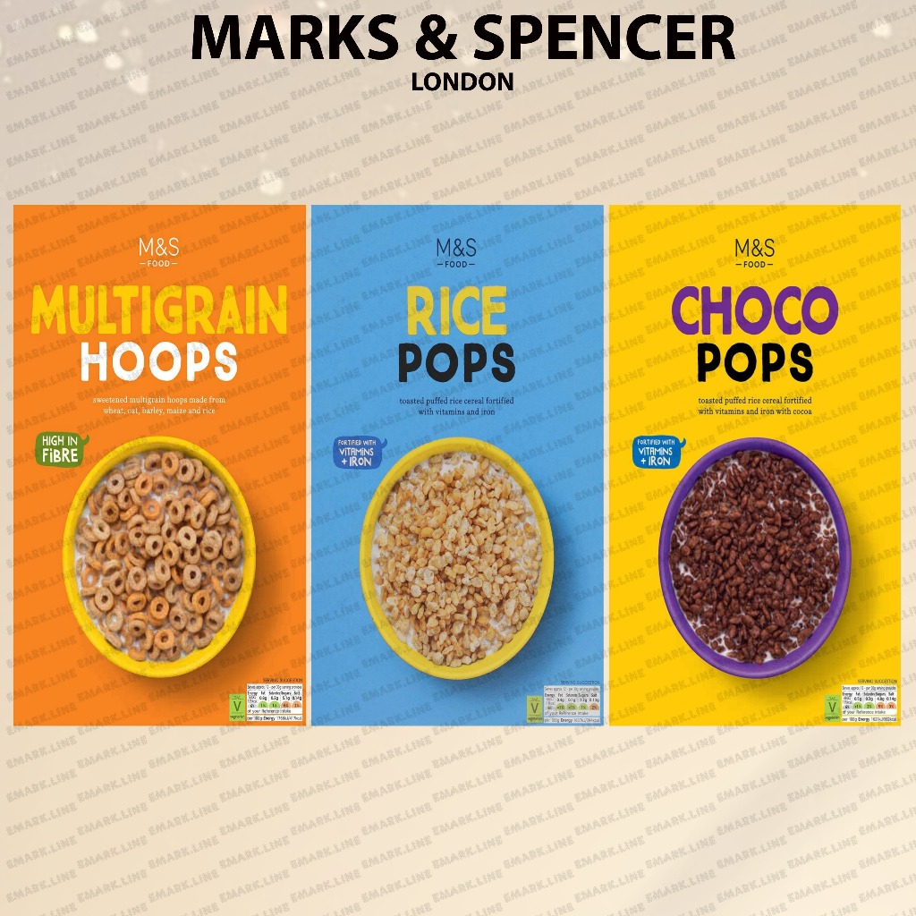 🌟 M&S Mark & Spencer Multigrain Hoops/ Rice Pops/ Choco Pops | Shopee ...