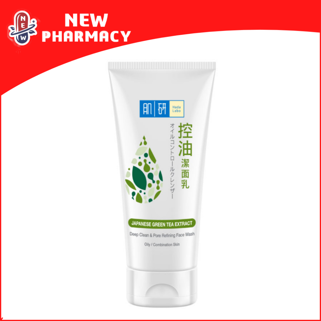 Hada Labo Deep Clean & Pore Refining Face Wash 100g (Japanese Green Tea ...