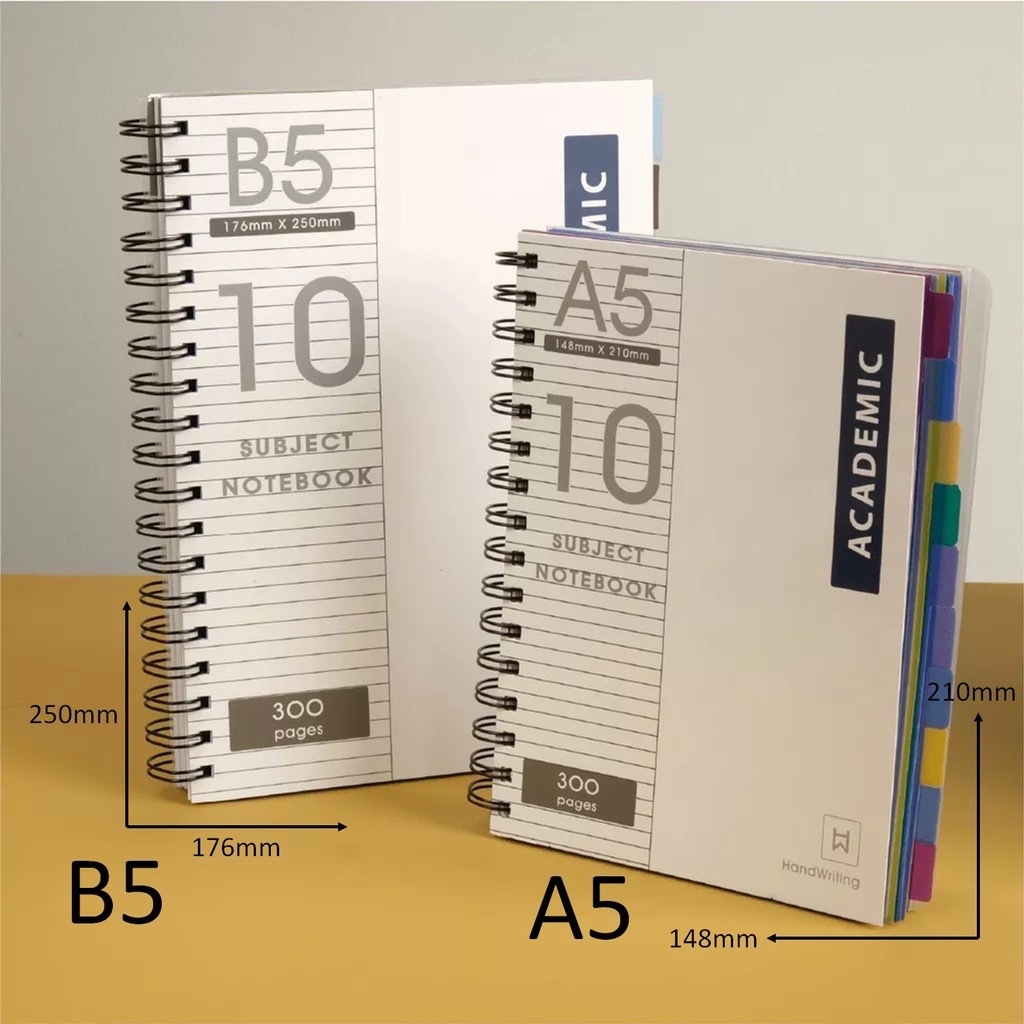Masterprint A5/B5 Wire-O Ring 5 / 10 Subject Notebook with PP Index Divider | Shopee Malaysia