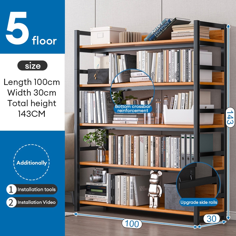 NR Book Shelf Display Rack Office Metal Multipurpose Rack Rak Buku ...