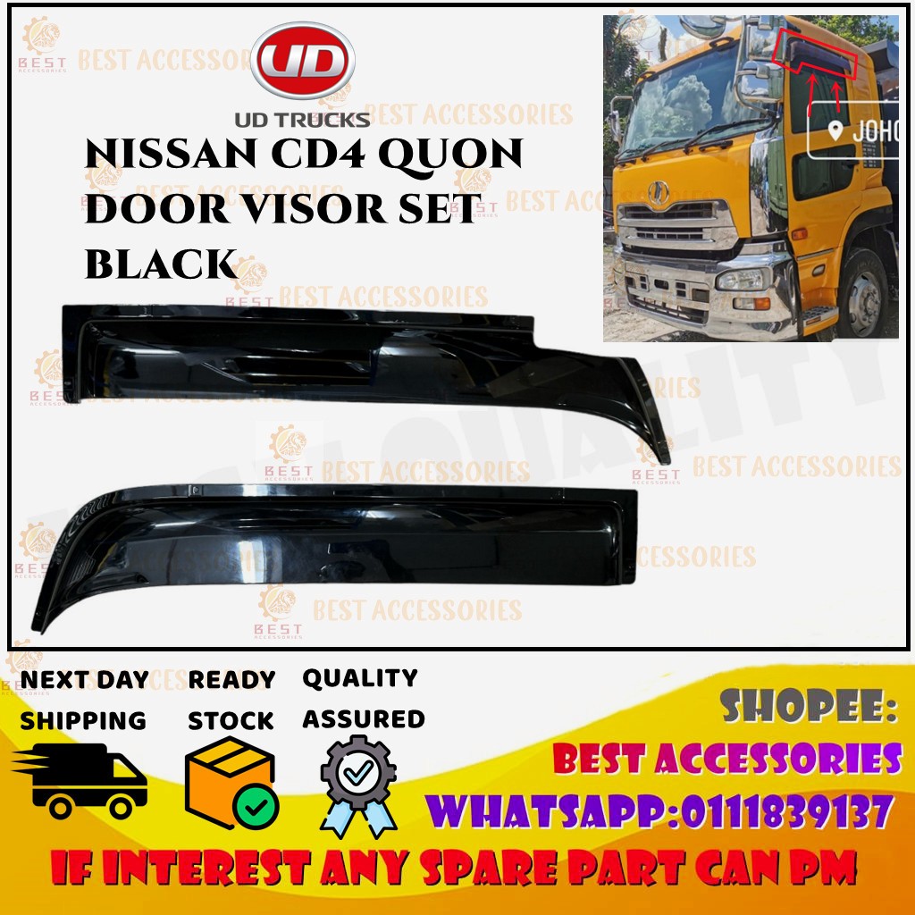 NISSAN CD4 QUON DOOR VISOR SET BLACK HIGH QUALITY | Shopee Malaysia