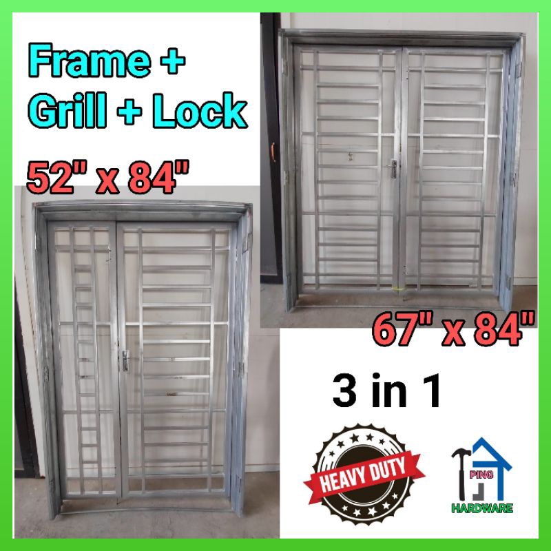 (Frame Pintu):Frame + Grill + Lock 52"x7' dan 67"x7' | Shopee Malaysia