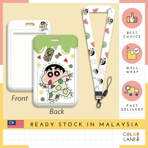 *Ready Stock*Cartoon Crayon Sinchan Card Holder Lanyard Stripe (Set ...