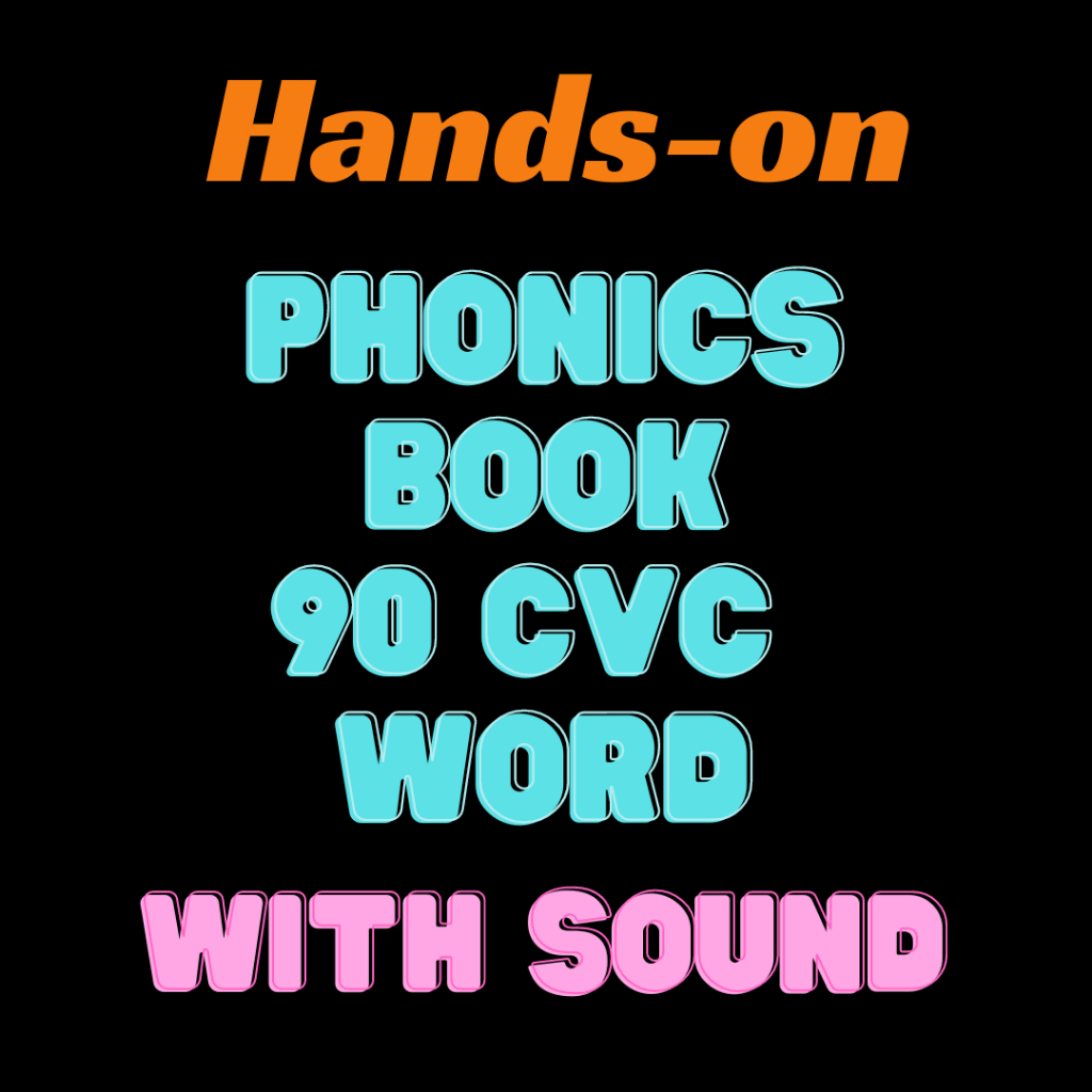 Phonics book with sound 90 CVC preschooler Kid flash card hands-on A4 ...