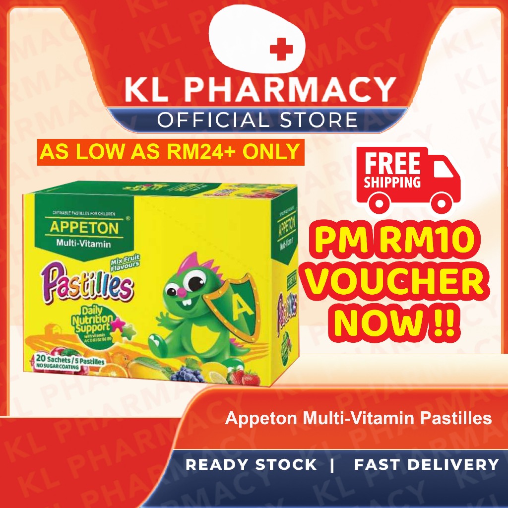Appeton Multi-Vitamin Pastilles (20 Sachets/5's) (2 Years+) | Shopee ...