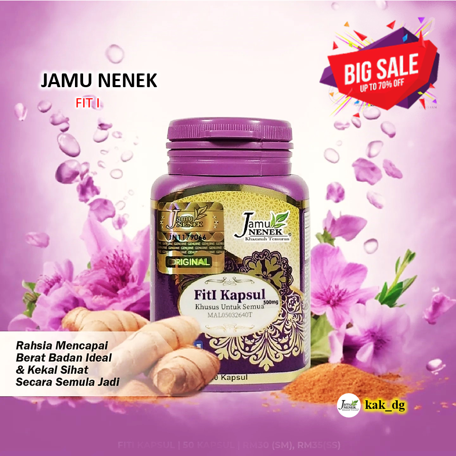 Jamu Nenek Fit I Kapsul 50 Biji - Produk Natural Dan Berkelulusan ...
