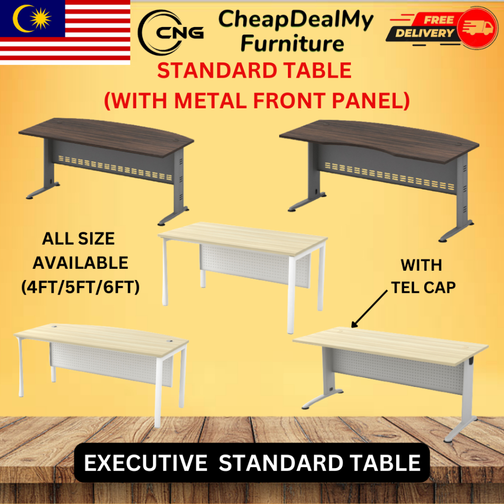 CheapDeal Executive Standard Table With Metal Front Panel | Office ...