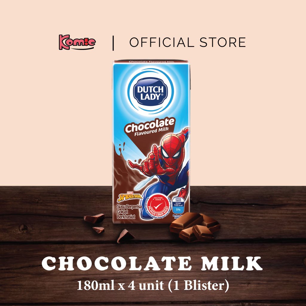 Dutch Lady Marvel Spiderman 180ml UHT Milk - Chocolate Flavor Halal ...