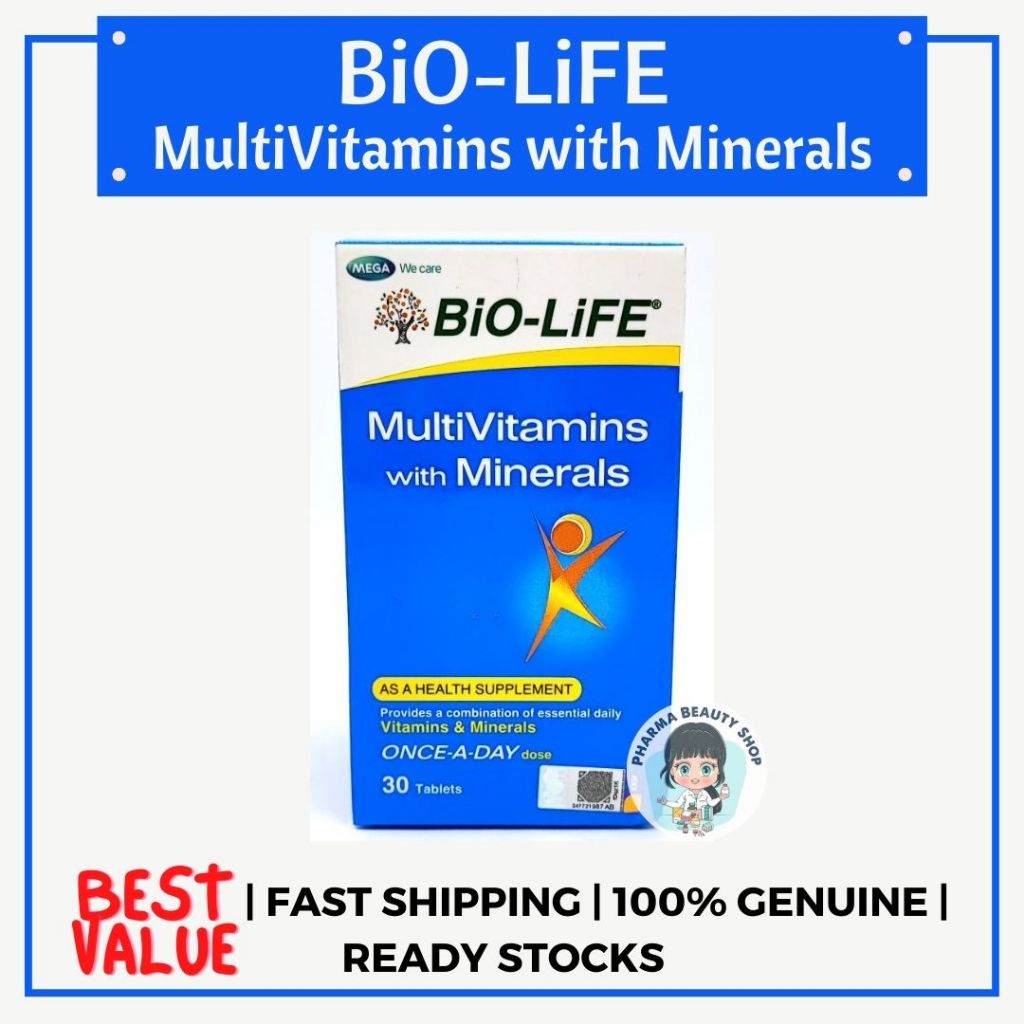 BiO-LiFE MultiVitamins with Minerals 30 tablets (For General Well Being ...