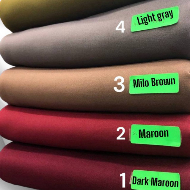 KAIN SCUBA PLAIN HIGH QUALITY FABRIC PREMIUM | Shopee Malaysia