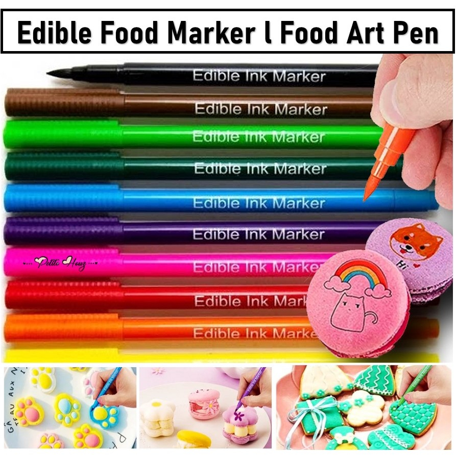 [Petite Houz] Edible HALAL Premium Food Art Pen Decorating Cake Edible ...