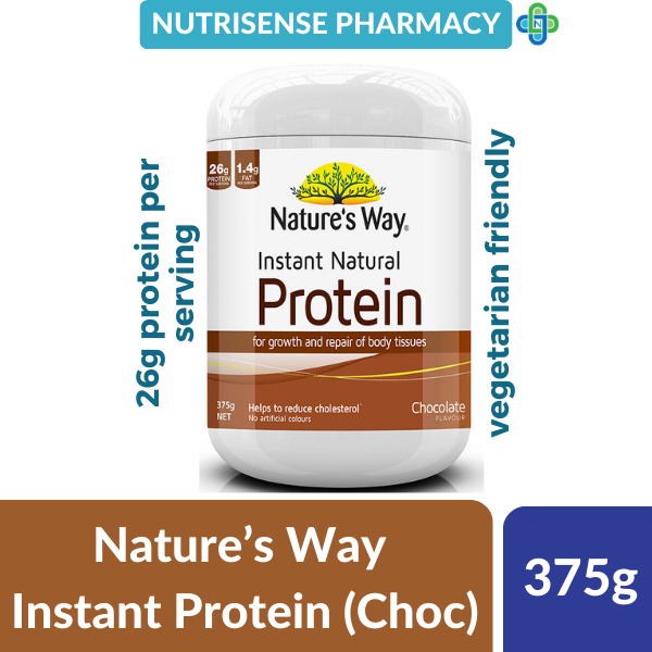 Nature’s Way Instant Natural Protein Chocolate Powder 375g [Made in ...