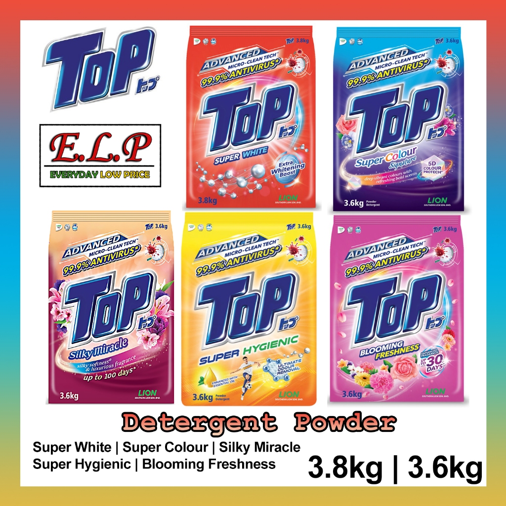 Top Detergent Powder Micro-Clean Tech 3.8kg/3.6kg | Shopee Malaysia