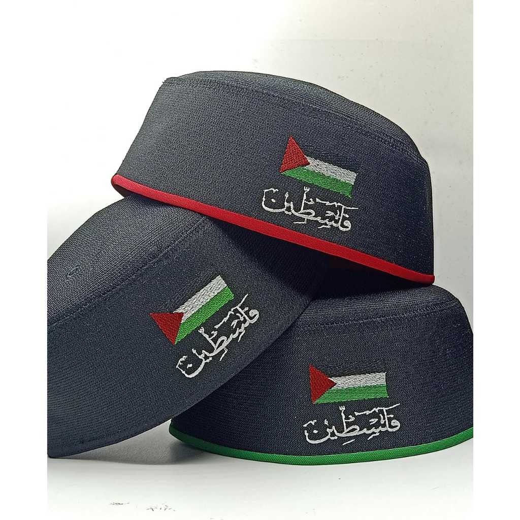KOPIAH HITAM LOGO PALESTIN | Shopee Malaysia