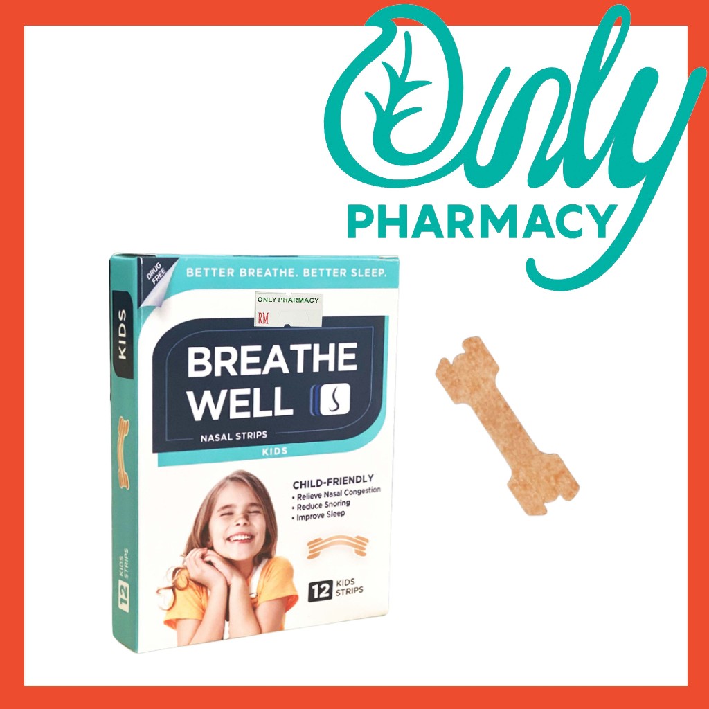Breathe Well Nasal Strip 12s/box Kids Children Sleep Patch Anti Snoring ...