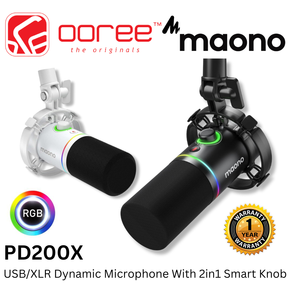 MAONO PD200X USB / XLR PODCAST DYNAMIC MICROPHONE WITH 2IN1 SMART KNOB ...