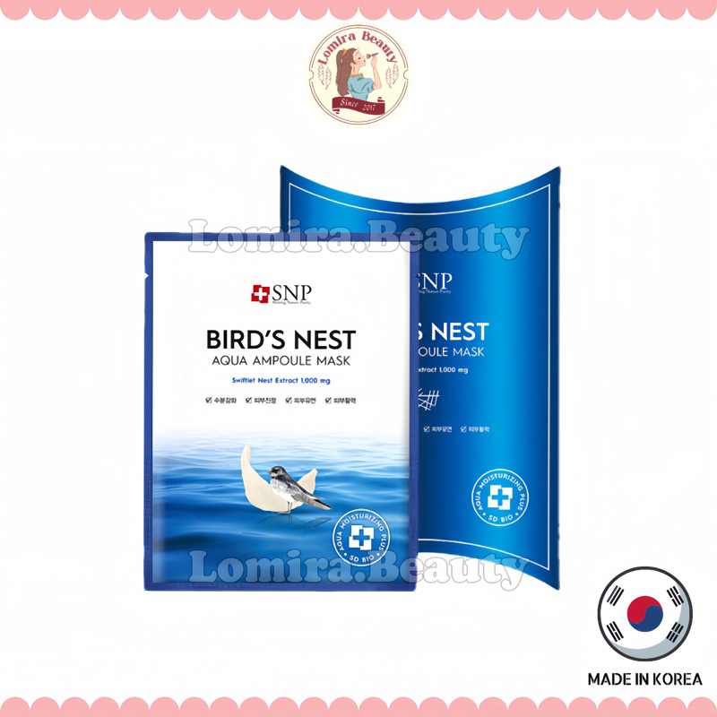 SNP Bird's Nest Aqua Ampoule Mask (10 Pcs) •Snp Bird Nest Mask 燕窝面膜 ...