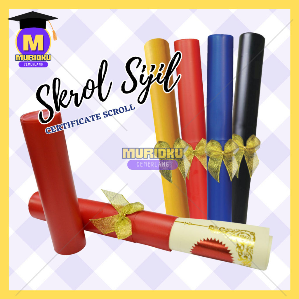 SKROL SIJIL / CERTIFICATE SCROLL /PLASTIC CERTIFICATE HOLDER FOR GRADUATION | Shopee Malaysia