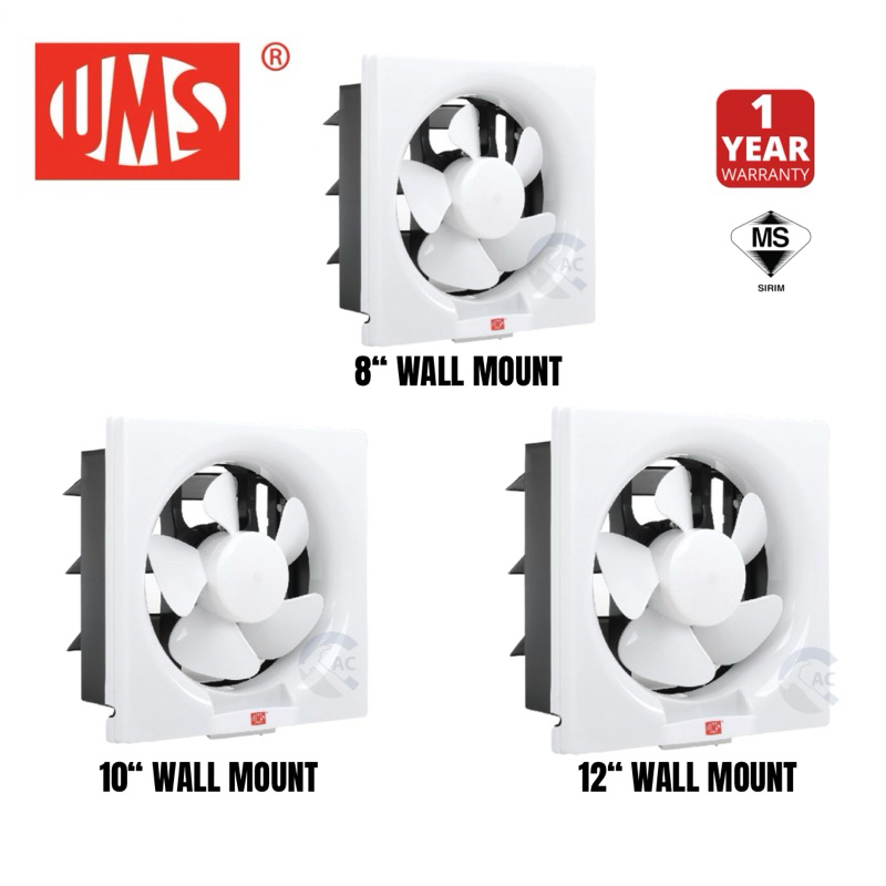 UMS Exhaust Fan Ceiling Mount | Wall Mount 8" 10" 12" KIPAS SEDUT ANGIN ...