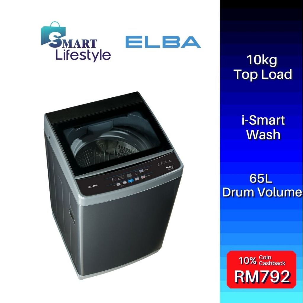 Elba Auto Washer 10KG EWT-N1087D(GR) | Shopee Malaysia