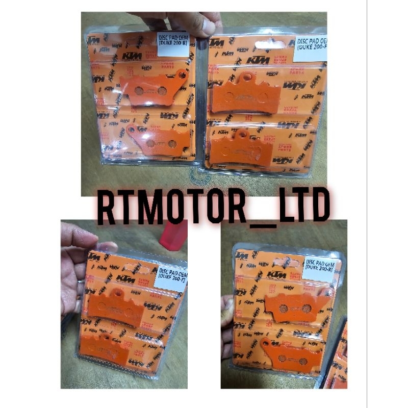 KTM DUKE200 DUKE250 DUKE390 RC200 RC250 RC390 FRONT REAR BRAKE PAD ...