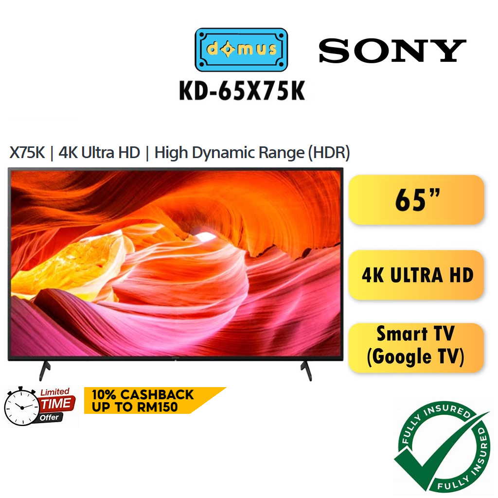 Sony 65 inch 4K Smart TV Ultra HD High Dynamic Range HDR 65" Google TV KD-65X75K 65X75K | Shopee ...