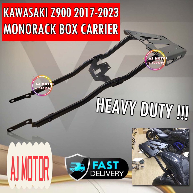 KAWASAKI Z900 2017-2023 TOP BOX RACK CARRIER HEAVY DUTY TAPAK MONORACK ...