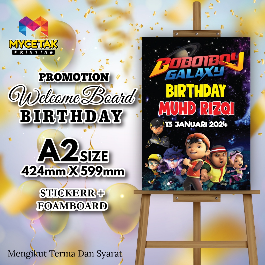 💖Welcome Board birthday 💖birthday board / aqiqah board / Papan Selamat ...