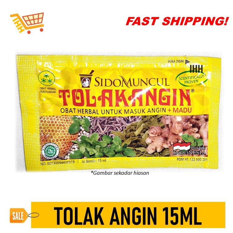 [Whole Malaysia] Tolak Angin Herbal Syrup with Honey 15ml (1 sachet ...