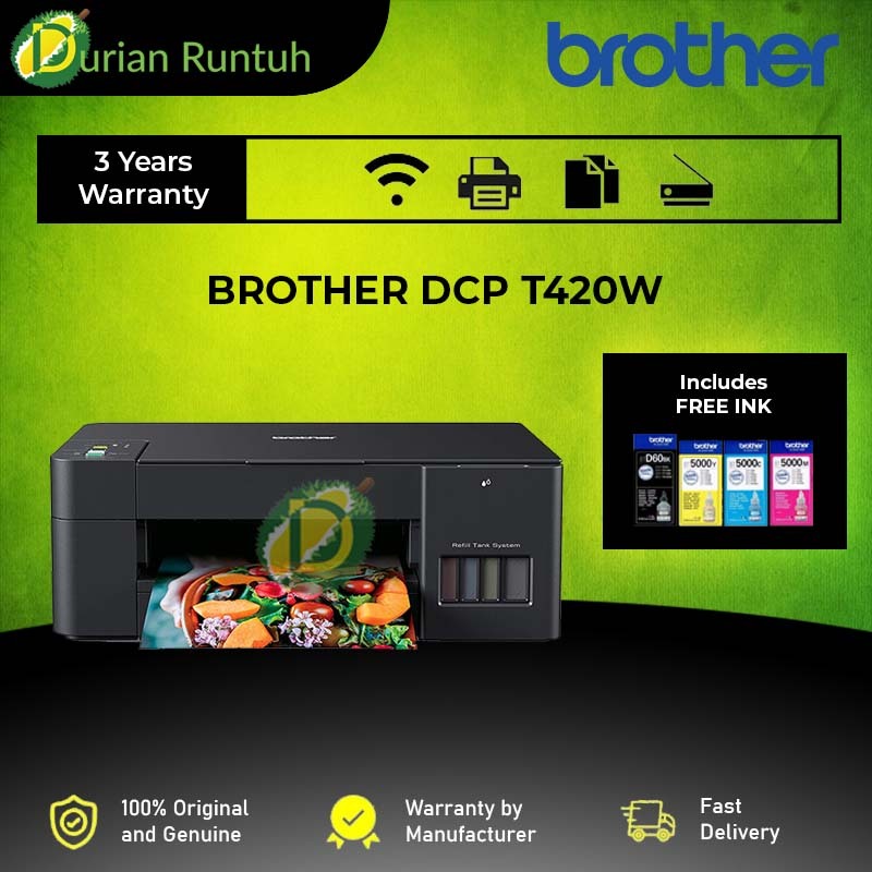 Brother DCP-T420W / T220 / T520W Ink Tank Printer ( G2010 L3250 G3010 ...
