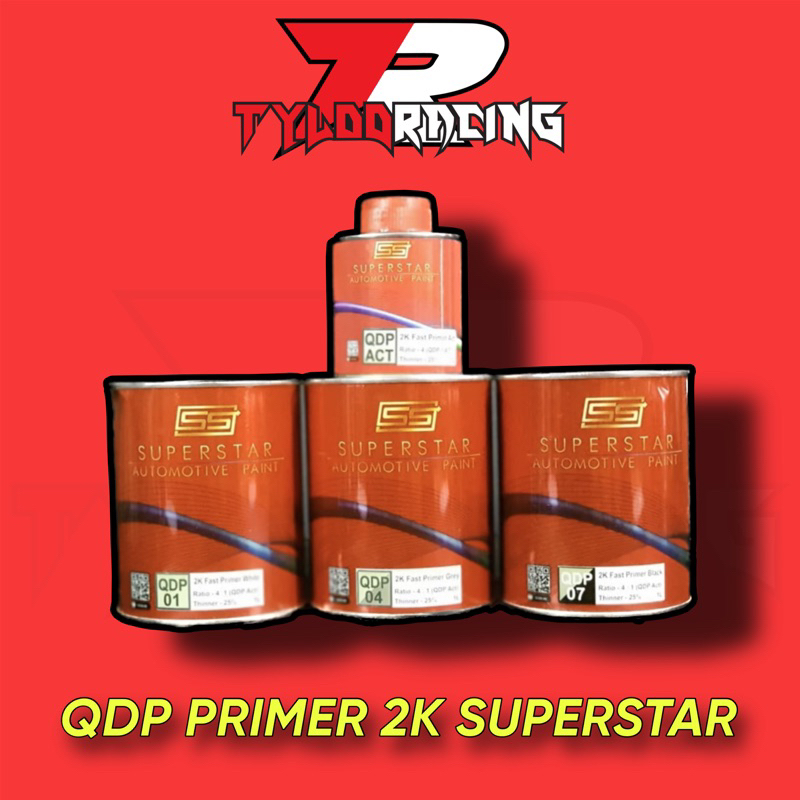 QDP Primer 2k SuperStar (FastCure) Black/White/Grey | Shopee Malaysia